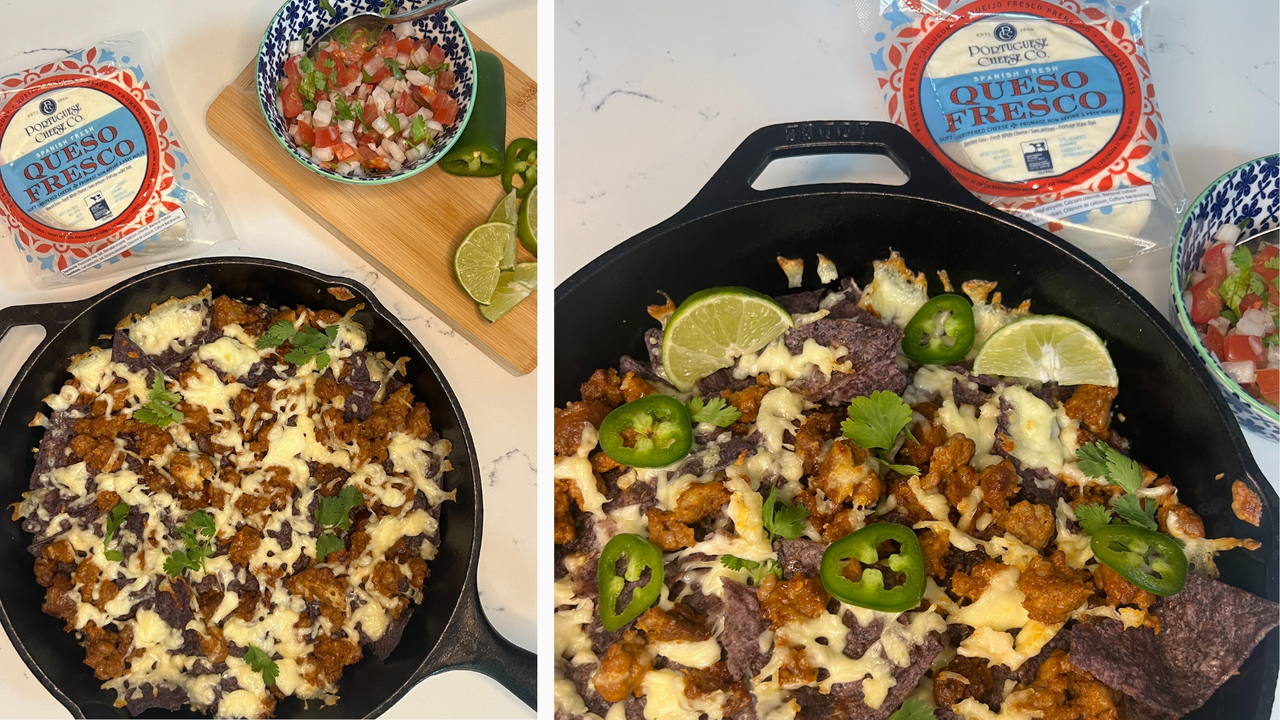 Cheesy Queso Chorizo Fiesta Nachos – Portuguese Cheese Company